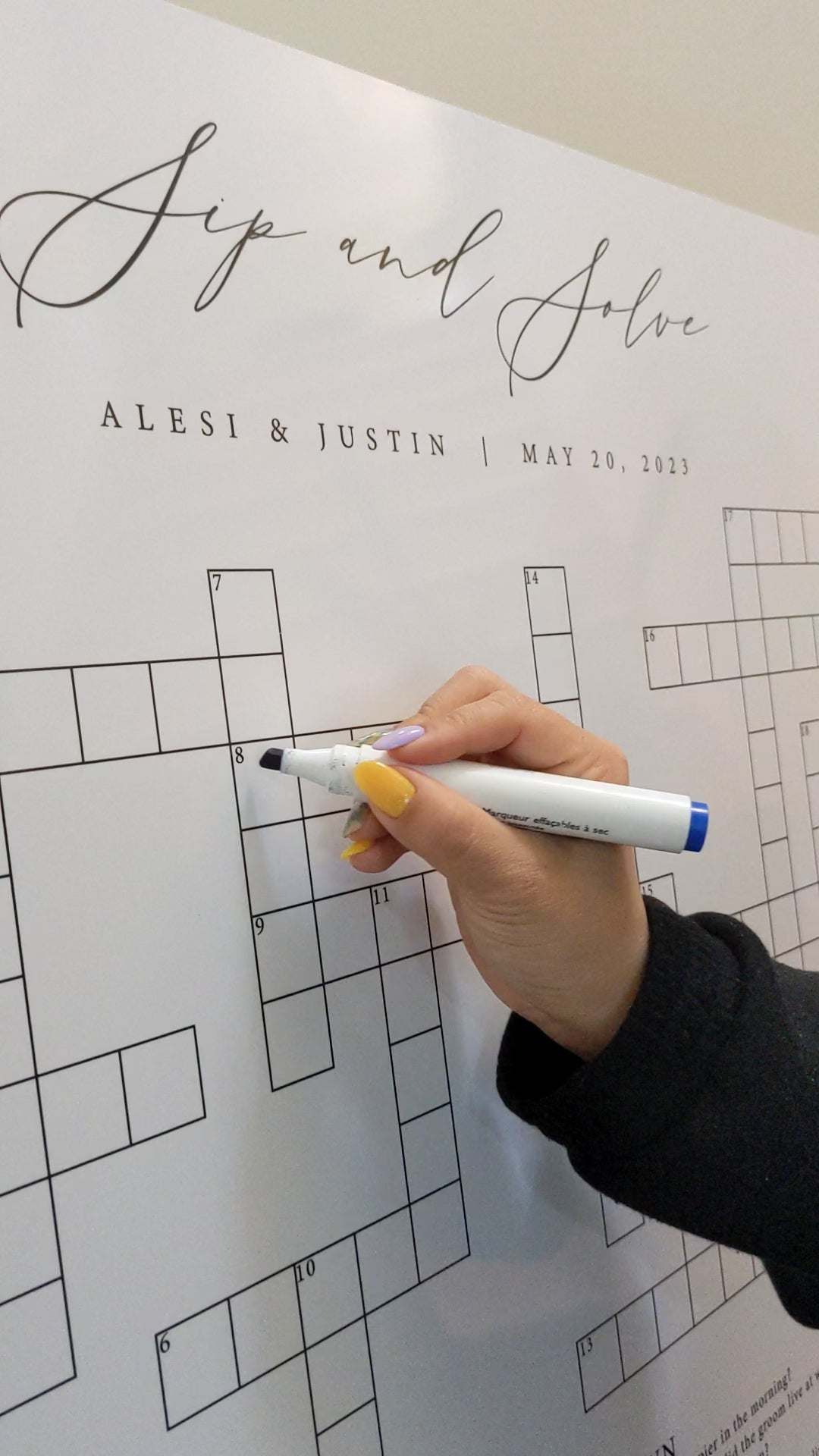 Sip & Solve - Crossword Puzzle Sign – Making Memories Studio